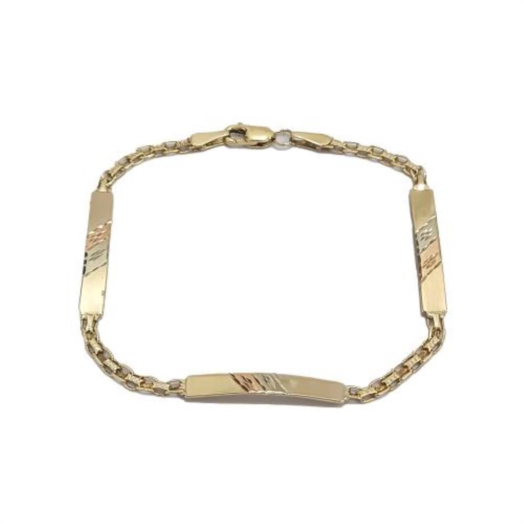 Esclava Con Placa Placa C/nombre Oro, 10 K, 5.80 Grs, Medida 12 Cm ...