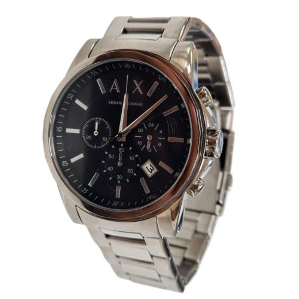 Reloj Armani Exchange Ax Chronograph Plateado-black | Maxilana