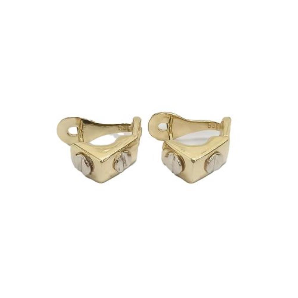 Par De Aretes Tipo Cartier Oro, 14 K, 3.60 Grs | Maxilana