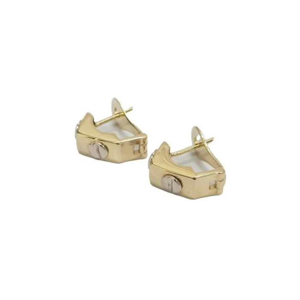 Par De Aretes Tipo Cartier Oro, 14 K, 3.60 Grs | Maxilana